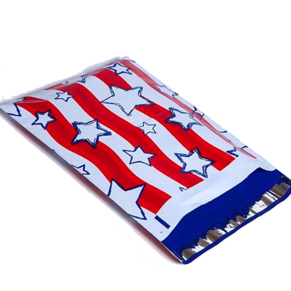 Office | 25 Red White Blue Stars America Poly Mailers 1x13 | Poshmark